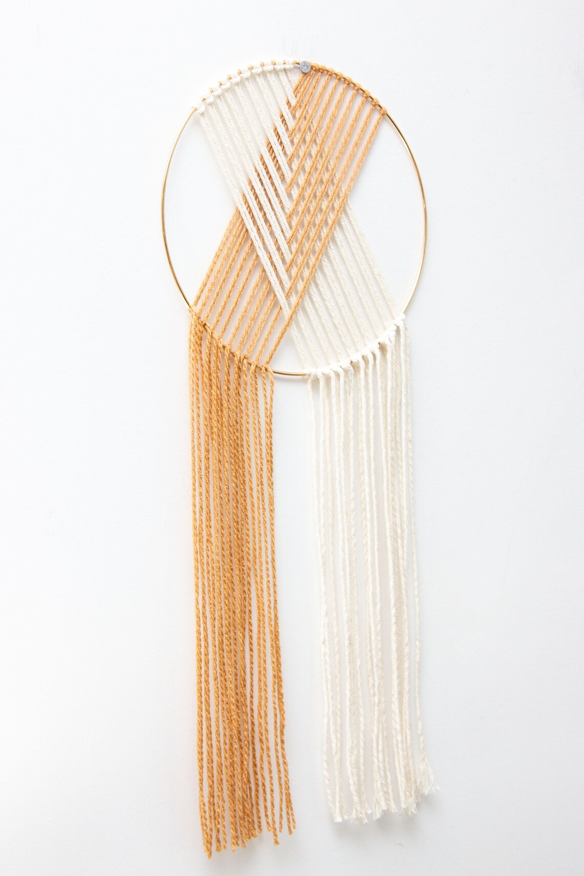 Macrame Ring Wall Hanging Neutral Wall Art Yarn Wall - Etsy