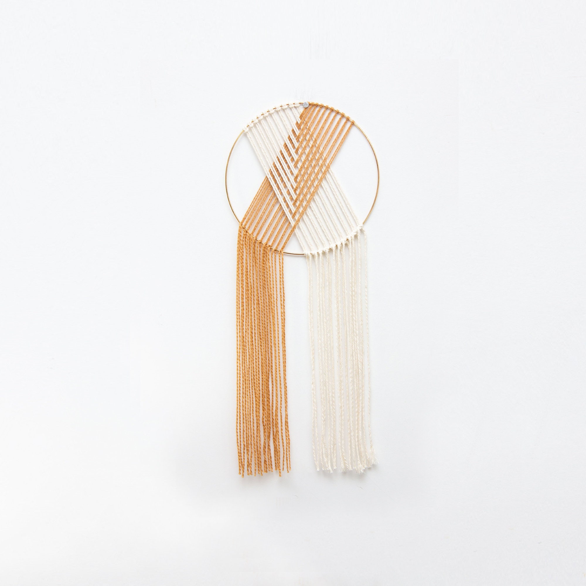 Macrame Ring Wall Hanging Neutral Wall Art Yarn Wall | Etsy