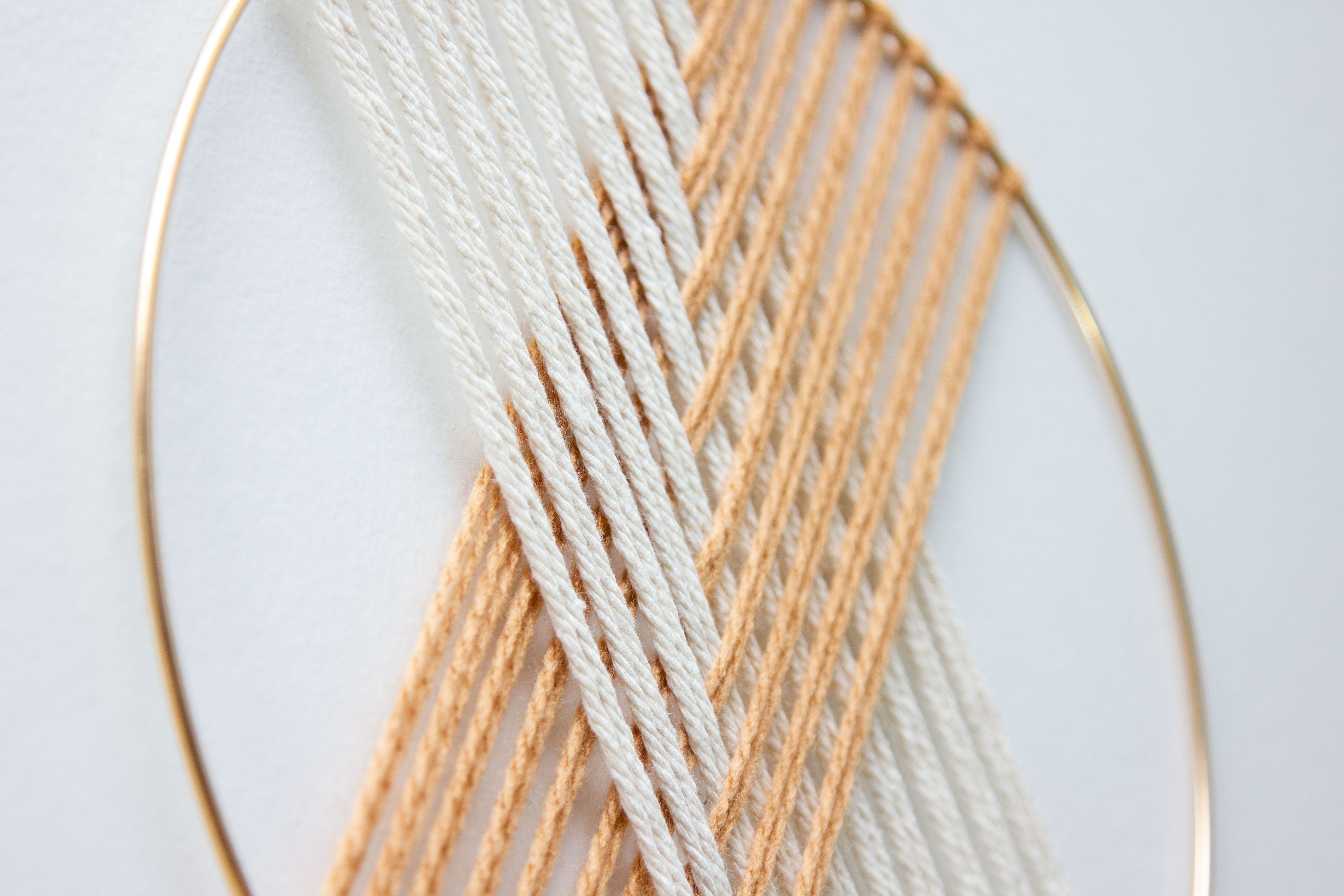 Macrame Ring Wall Hanging Neutral Wall Art Yarn Wall | Etsy