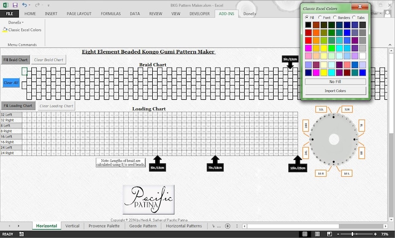 Kumihimo Bead Placement Mapping! - Eight Element Beaded Kongo Gumi ...