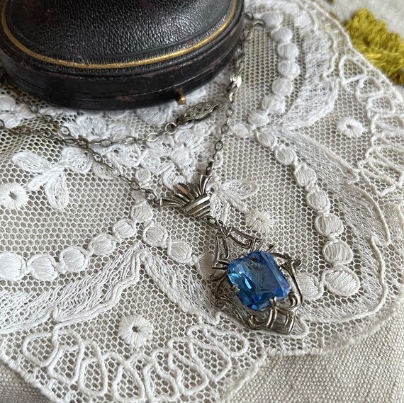 Delicate antique Art Nouveau Jugendstil Sterling Silv… - Gem