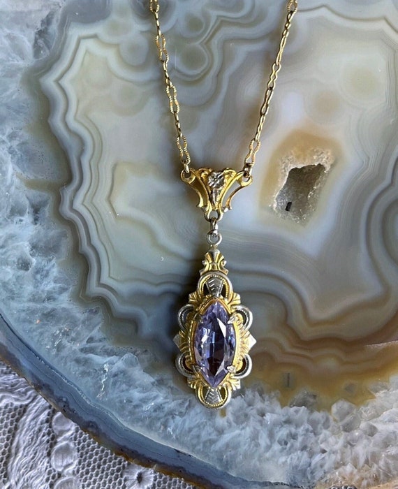 Delicate antique Edwardian White Co. 12K Gold Filled … - Gem