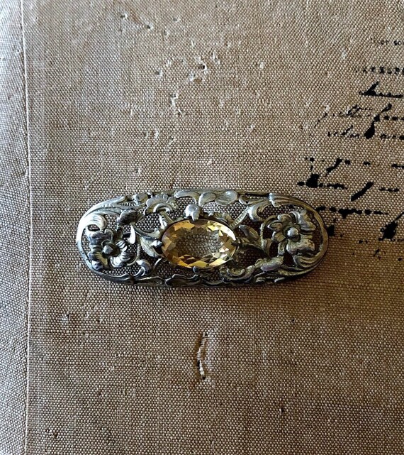 old 835 silver brooch - Gem