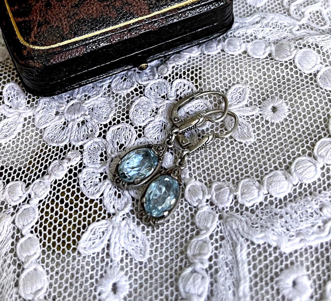 Lovely Vintage Art Deco German 935 Silver Brilliant Genuine Faceted ...