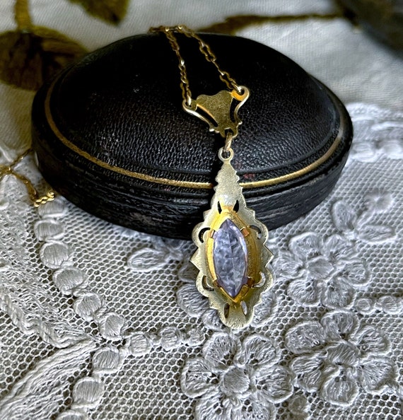 Delicate antique Edwardian White Co. 12K Gold Filled … - Gem