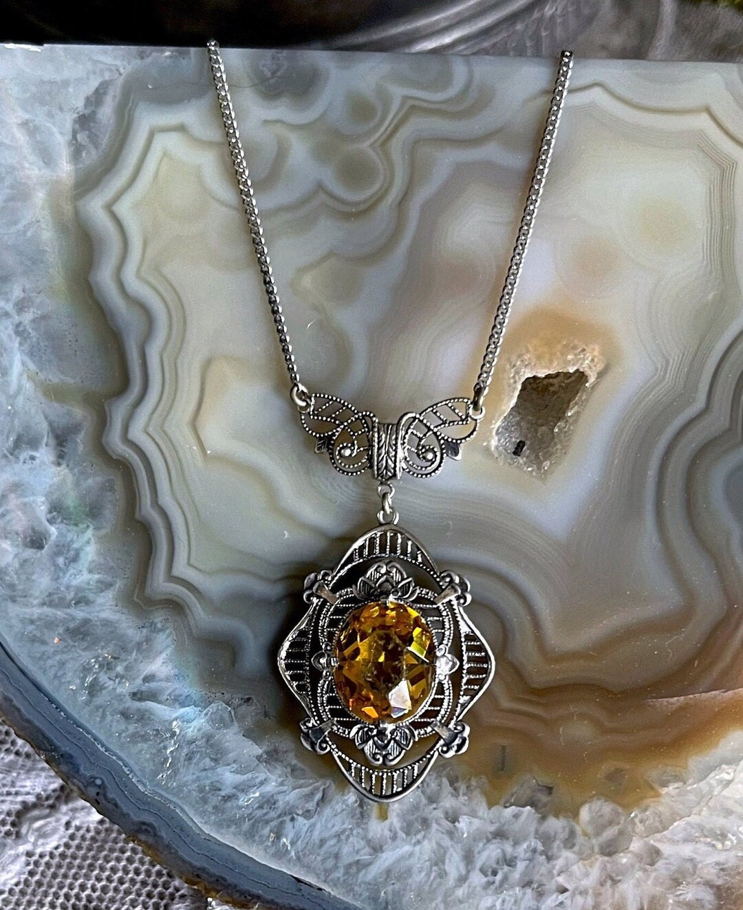 Delicate Antique Edwardian 1910s-1920s Sterling Filigree Brilliant ...