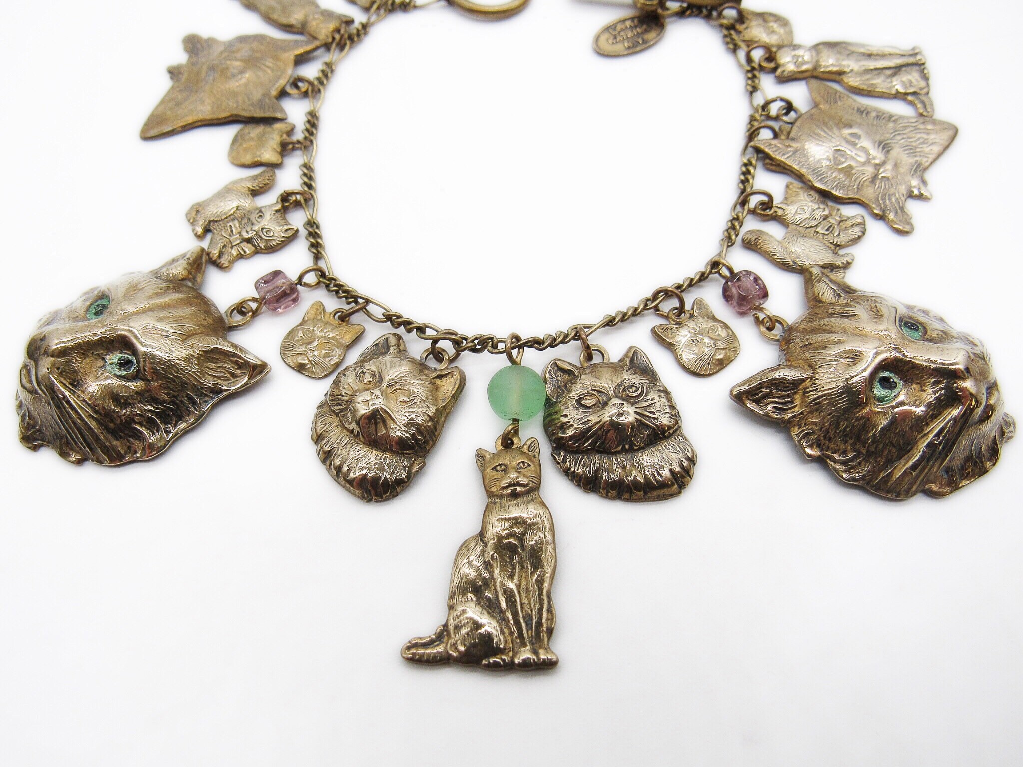 Vintage early Pididdly Links Lake Katrine NY antiqued brass Repousse ...