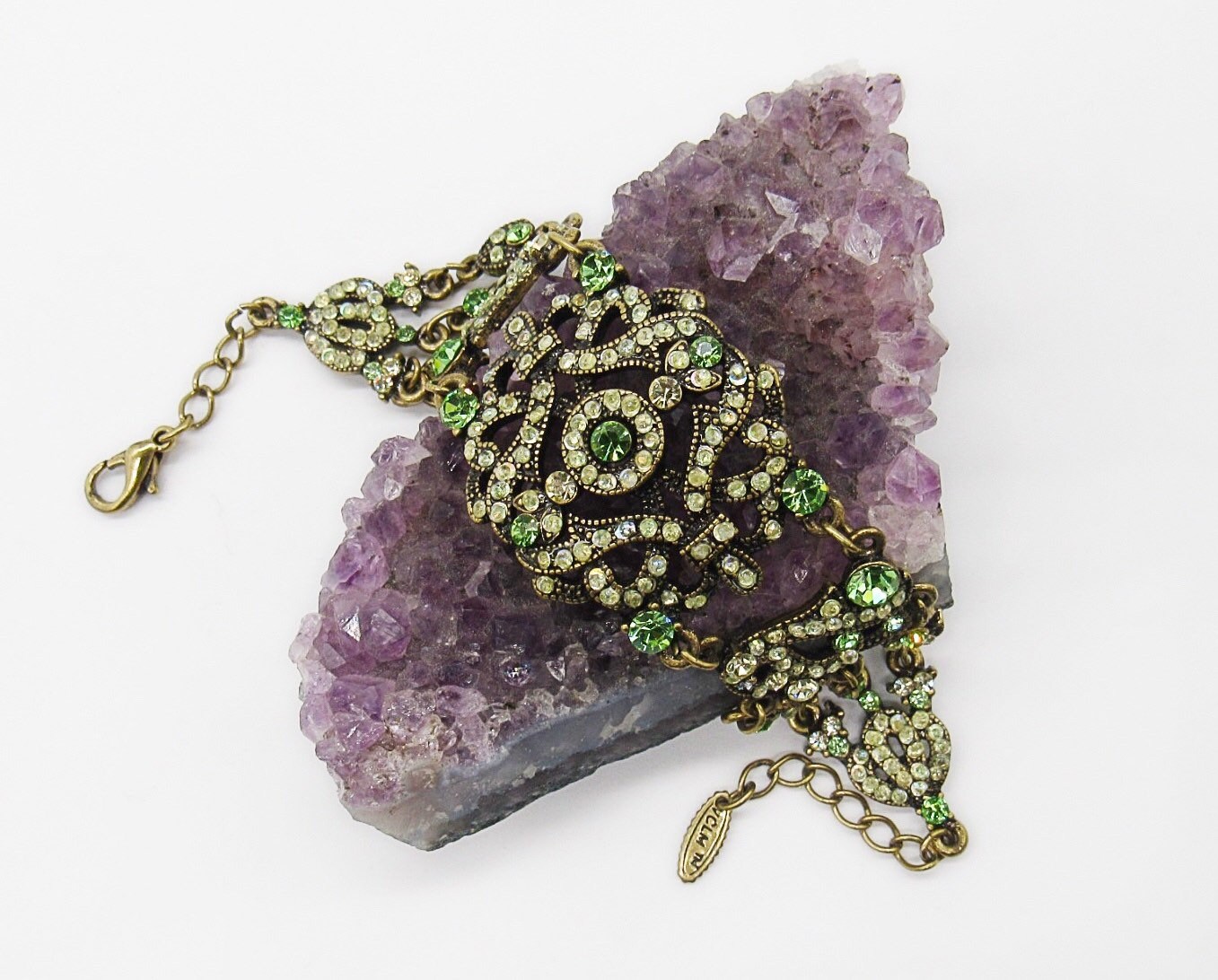 Vintage VCLM Edwardian/Victorian revival laced rhinestone signed ...