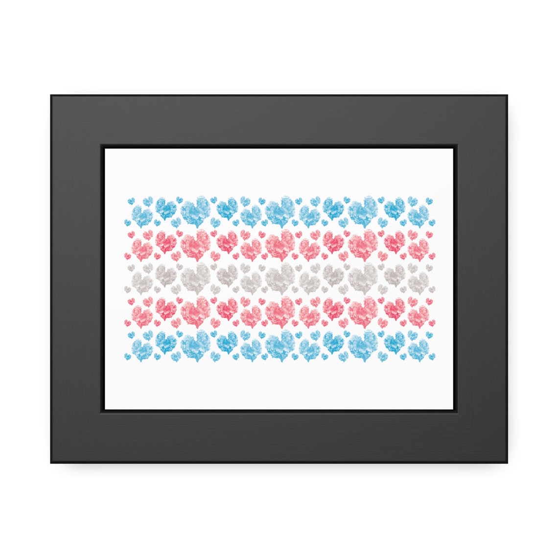 Trans Pride Hearts Framed Paper Posters - Etsy