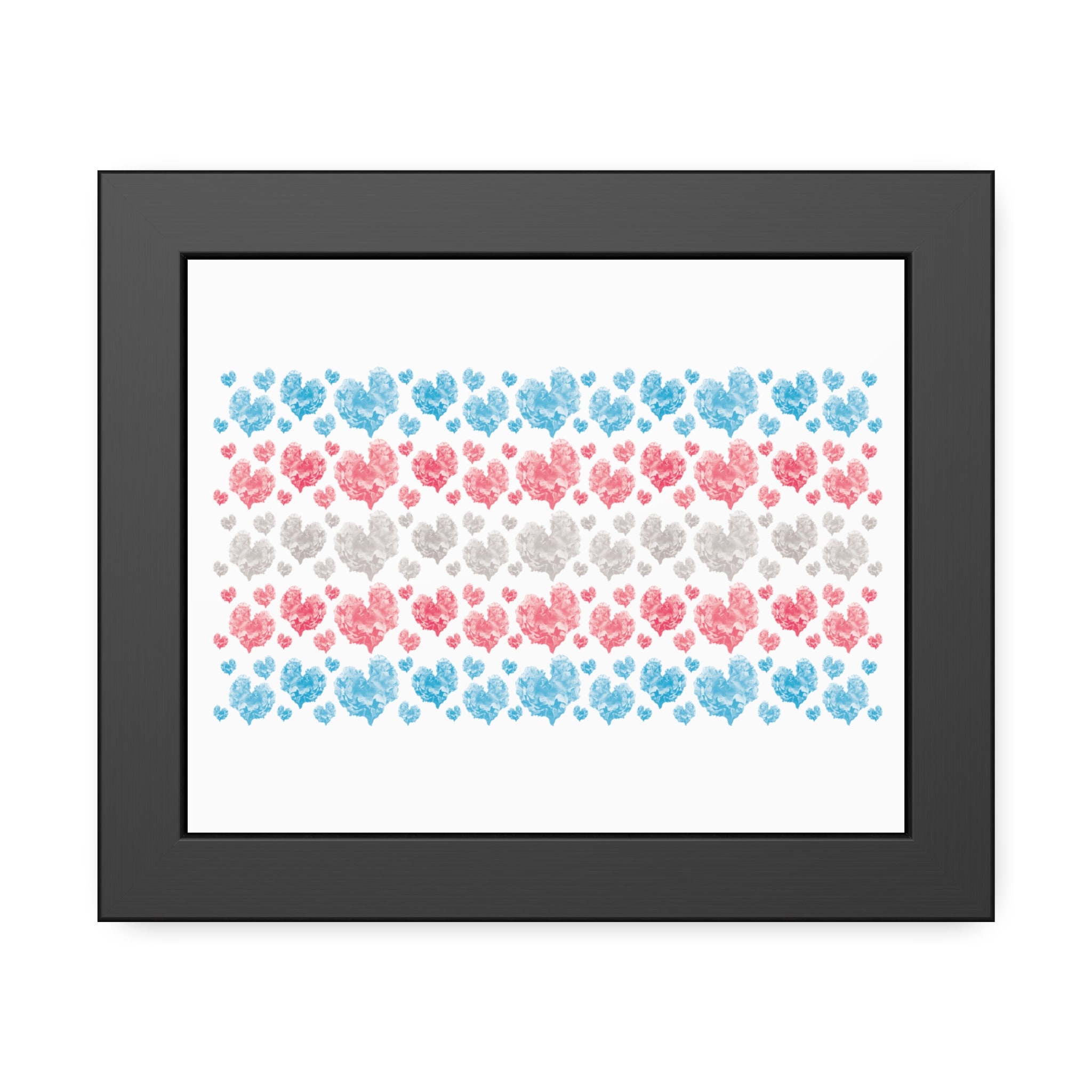 Trans Pride Hearts Framed Paper Posters - Etsy