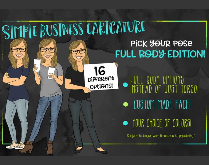 Custom Simple Business Caricatures-caricature-business-profile Photo ...