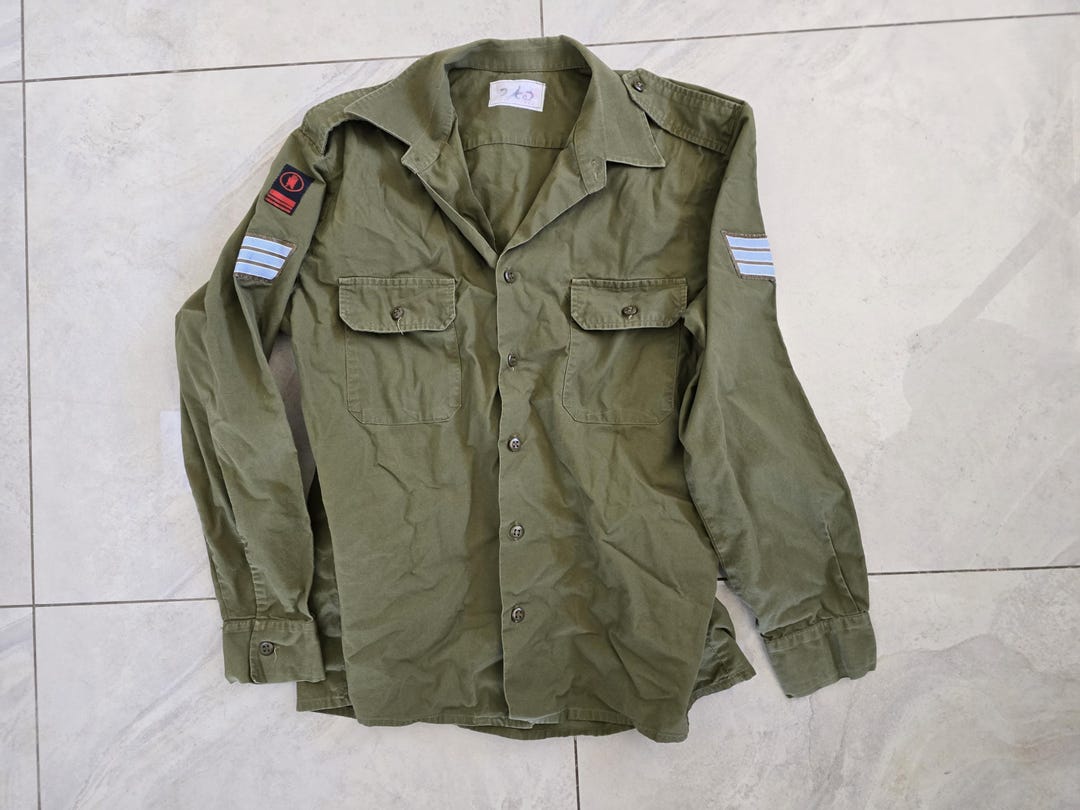 Genuine IDF Israel Army Combat Soldier Shirt Size Xl Ranks A379 FREE ...