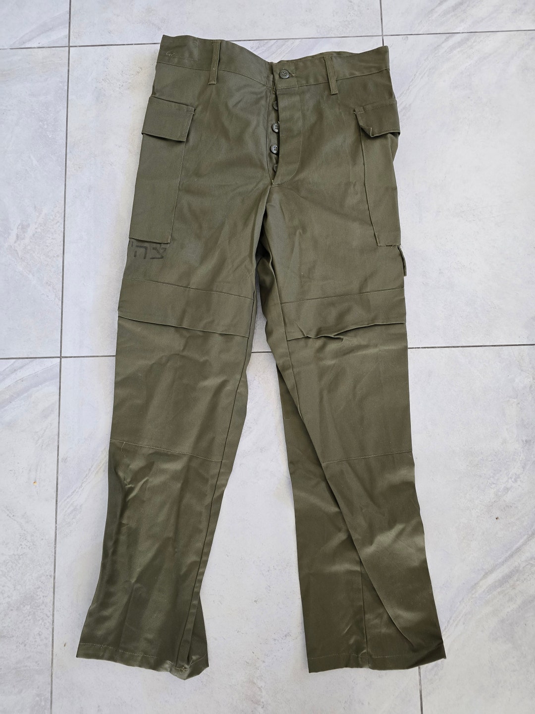 Genuine IDF Israeli Army Uniform Pants Size Large With Insignia A230 ...