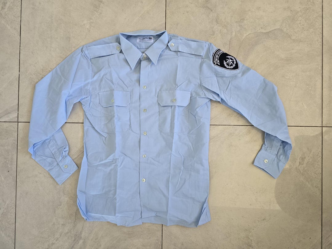 Genuine Israeli Police OBSOLETE Uniform Shirt Size Large A471 FREE ...