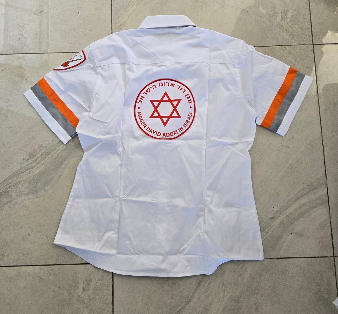 Magen David Adom MDA Israeli Red Cross Unworn Shirt Small FREE SHIPPING ...