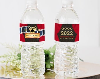 Prom Send-off Water Bottle Label Prom Printable Labels Glam Prom Party ...