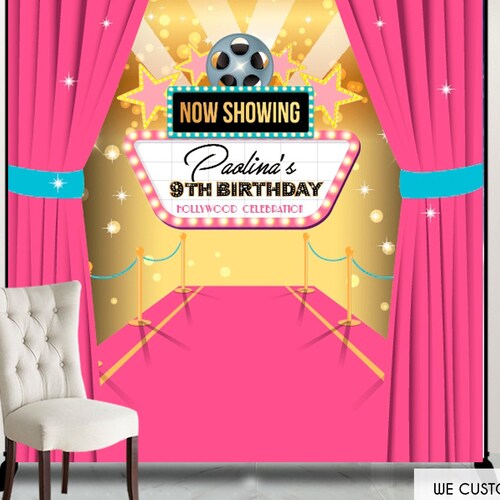 Hollywood Birthday Backdrop Red Carpet Party Backdrop Movie - Etsy