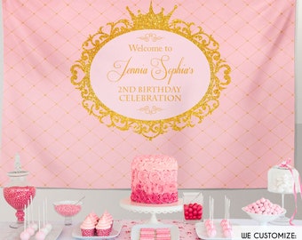Princess Baby Shower Backdrop Princess Glitter Backdrop - Etsy