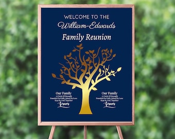 Family Reunion Welcome Sign 2023 Elegant Printed Foam Board or Poster ...