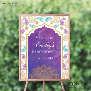 Moroccan Welcome Sign ,arabian Night Decor,pink and Gold Parsley Decor ...