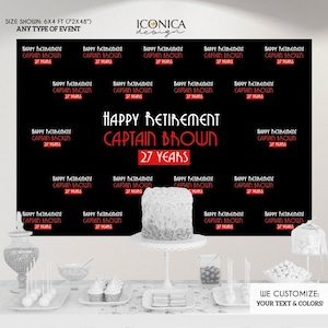 Retirement Party Photo Booth, Happy Virtual Retirement, Step and Repeat ...