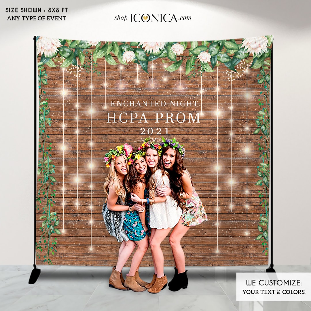 Graduation Prom Photo Backdrop 2023 Floral Rustic Grad Backdrop ...
