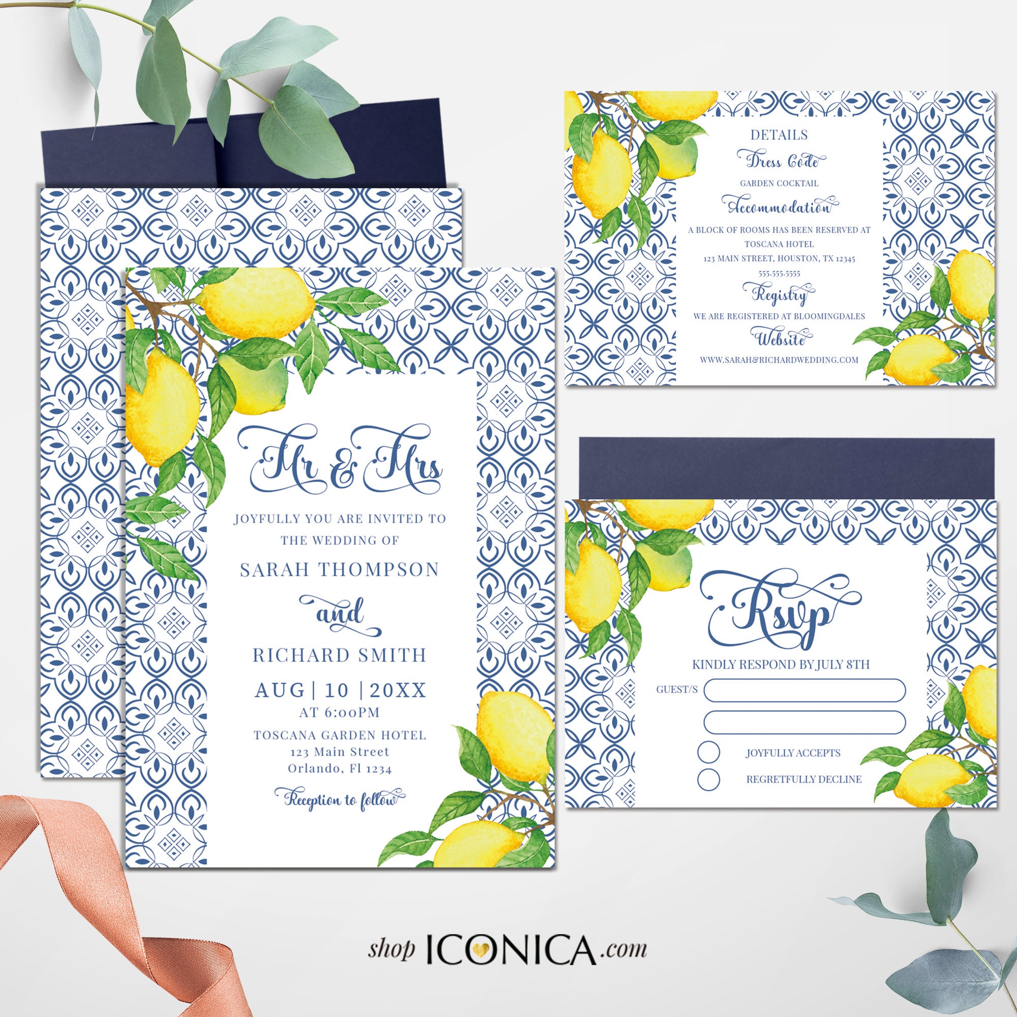 Personalized Lemon Wedding Backdrop, Toscana Bridal Shower Decor - Etsy