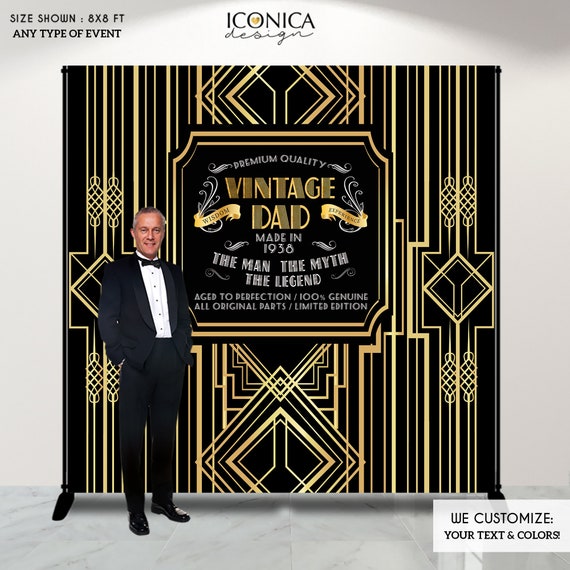 50th Birthday Backdrop, Aged to Perfection Custom Step And Repeat ...