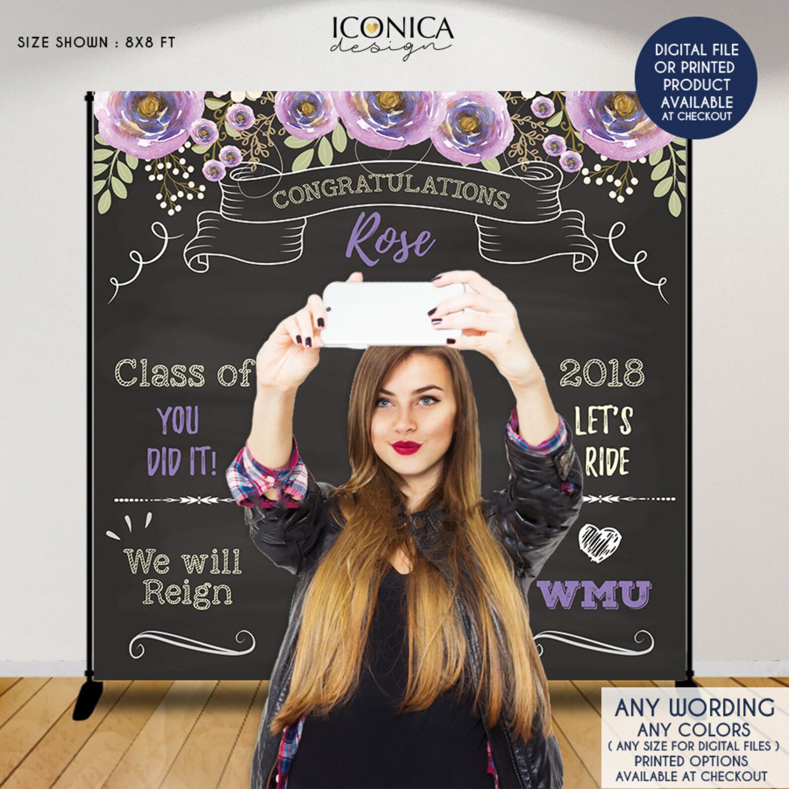 Graduation Party Photo Booth Backdrop Virtual Graduation - Etsy