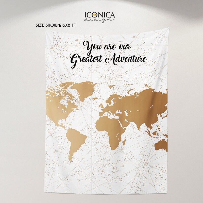 World Map Backdrop - Etsy