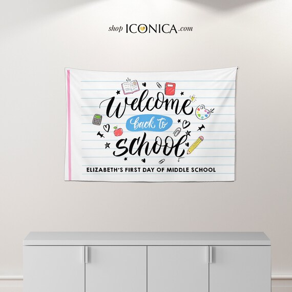Back to School Sign, First Day of School Banner, First Day of School ...