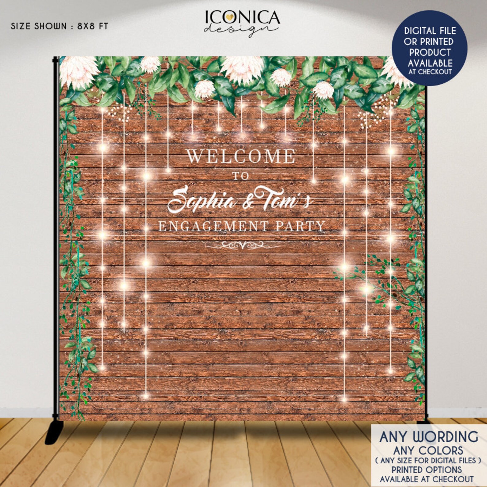 Rustic Engagement Party Backdrop Fabric Backdrop Wedding | Etsy
