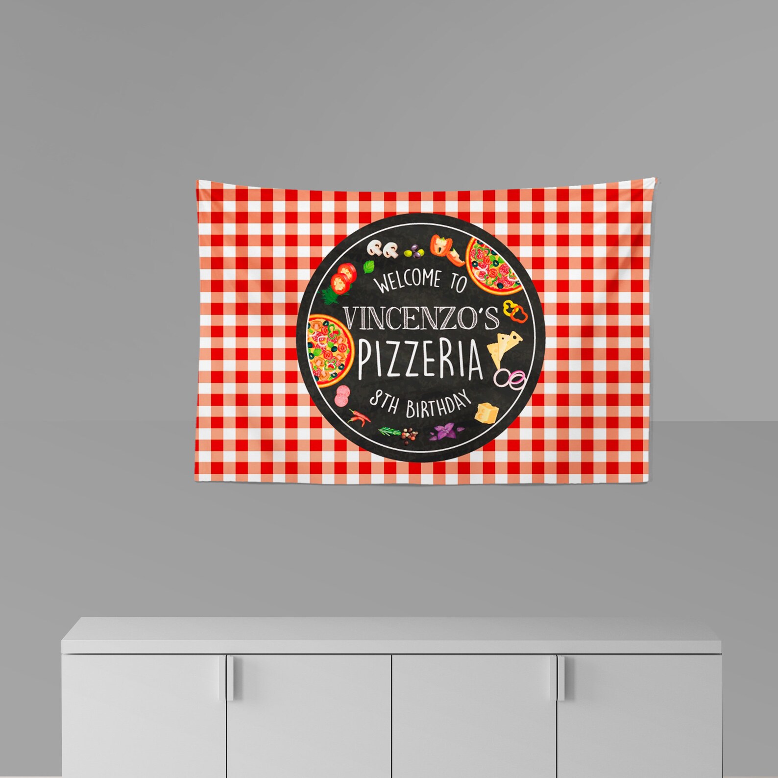 Pizza Party Pizzeria Birthday Pizza Photo Backdrop Pizza Party | Etsy