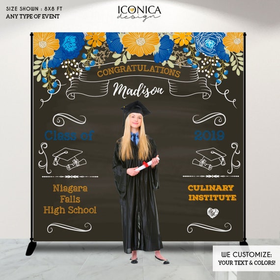 Graduation Party Photo Booth Backdrop Virtual Graduation | Etsy