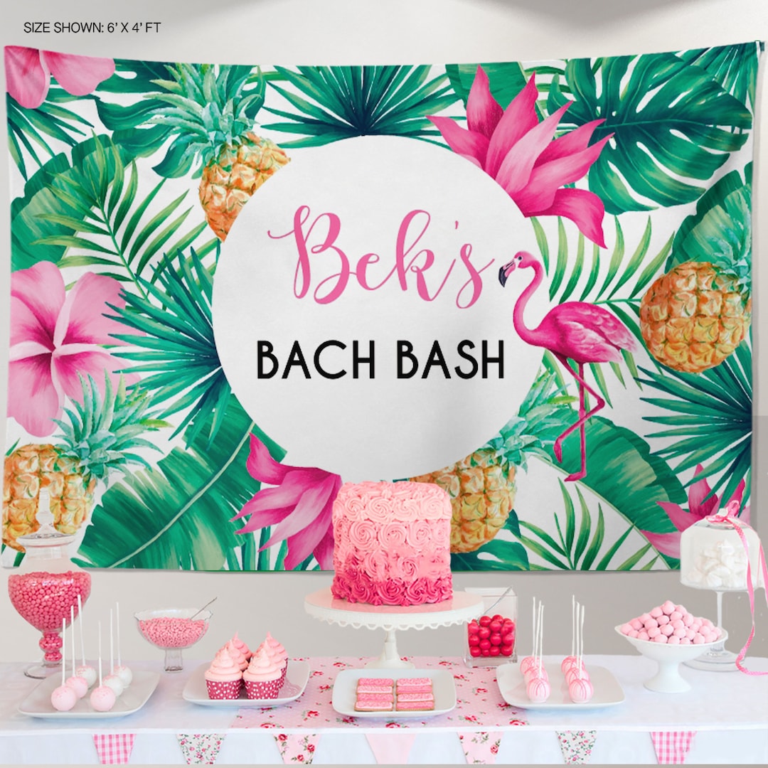 Luau Bachelorette Photo Backdrop Personalized,luau Bachelorette Party ...