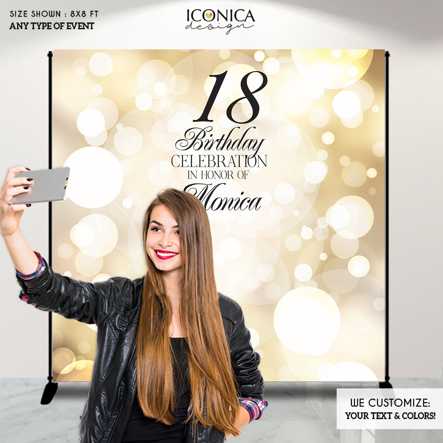 Birthday Backdrop Personalized18th Birthday Backdrop | Etsy