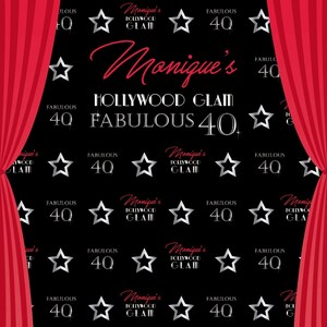 13th Birthday Photo Booth Backdrop,movie Star Themed Backdrop, Any Age ...