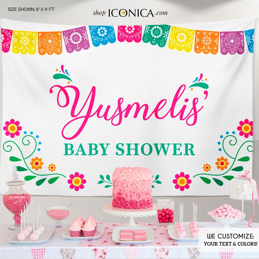 Fiesta Themed Backdrop, Baby Shower or Bridal Shower Fiesta, Mexican ...