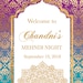 Moroccan Welcome Sign, Arabian Nights Party Decor, Personalized Event ...