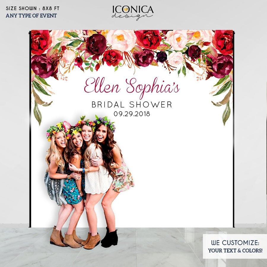 Bridal Shower Backdropwedding Backdrop Floral Backdrop | Etsy