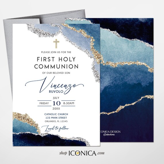 Elegant First Communion Invitations