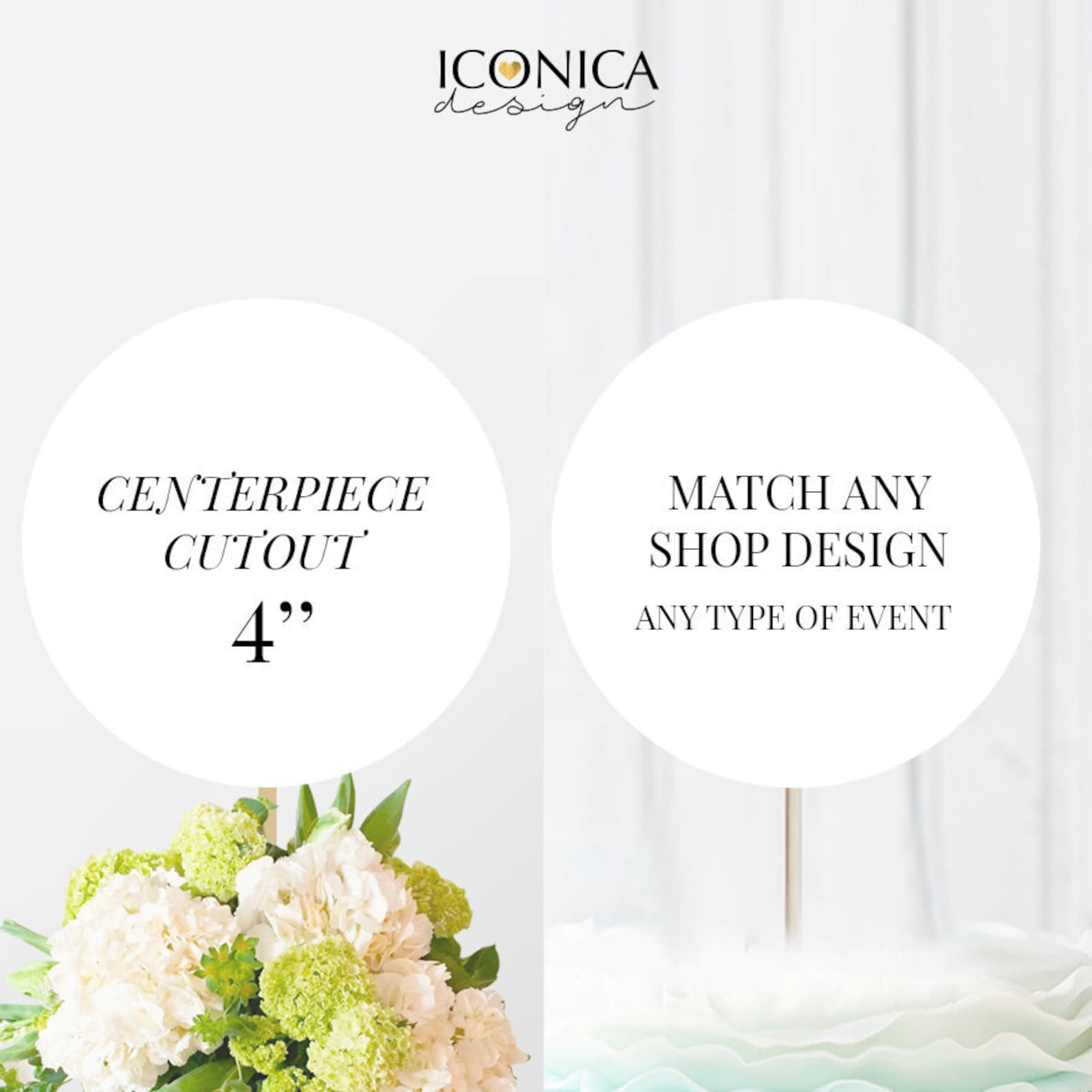 Party Logos 4 Centerpiece Cutout Cake Topper A La - Etsy