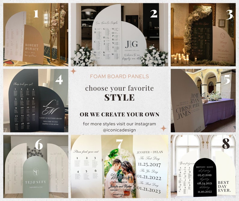 Arch Seating Chart Large Wedding Seating Chart Arched Panel - Etsy