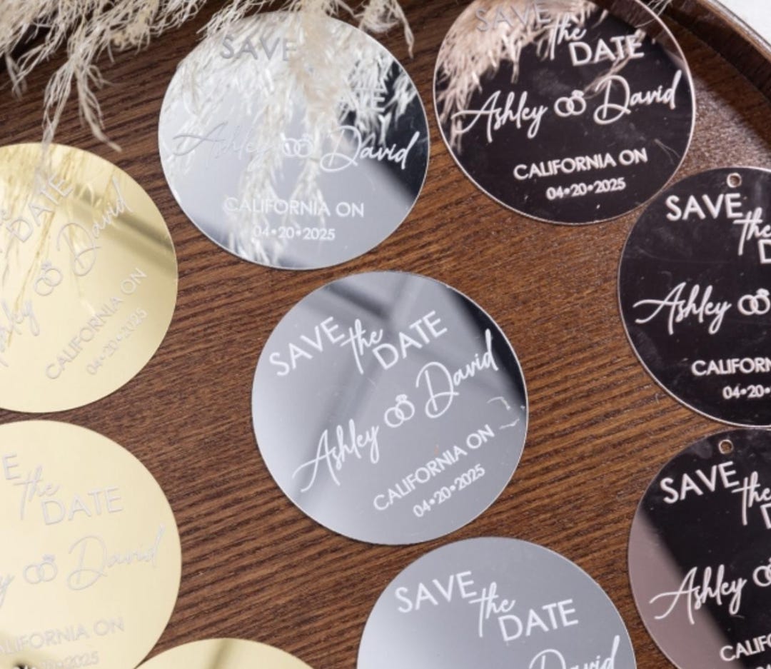 Custom Acrylic Save the Date Ornament, Wedding Keepsake - Etsy