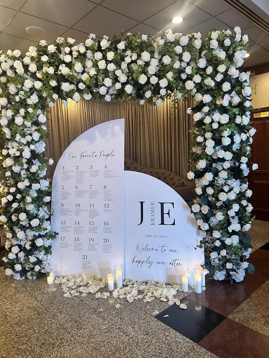 Arch Wedding Seating Chart – Custom Foam Board Sign With Easel - Etsy