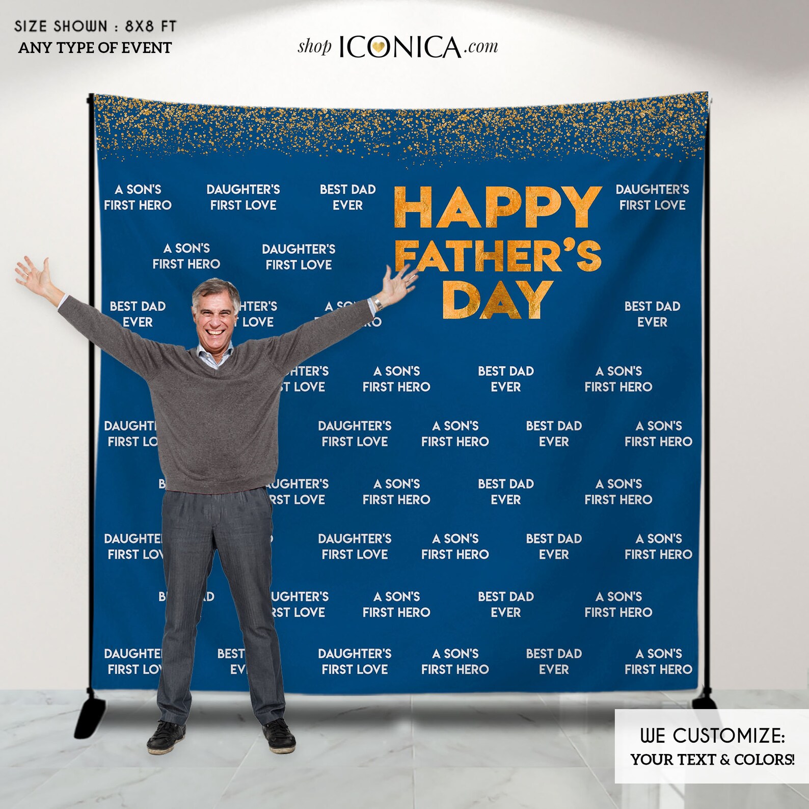 Customizable Father's Day Backdrop, Birthday Party Photo Booth Decor - Etsy