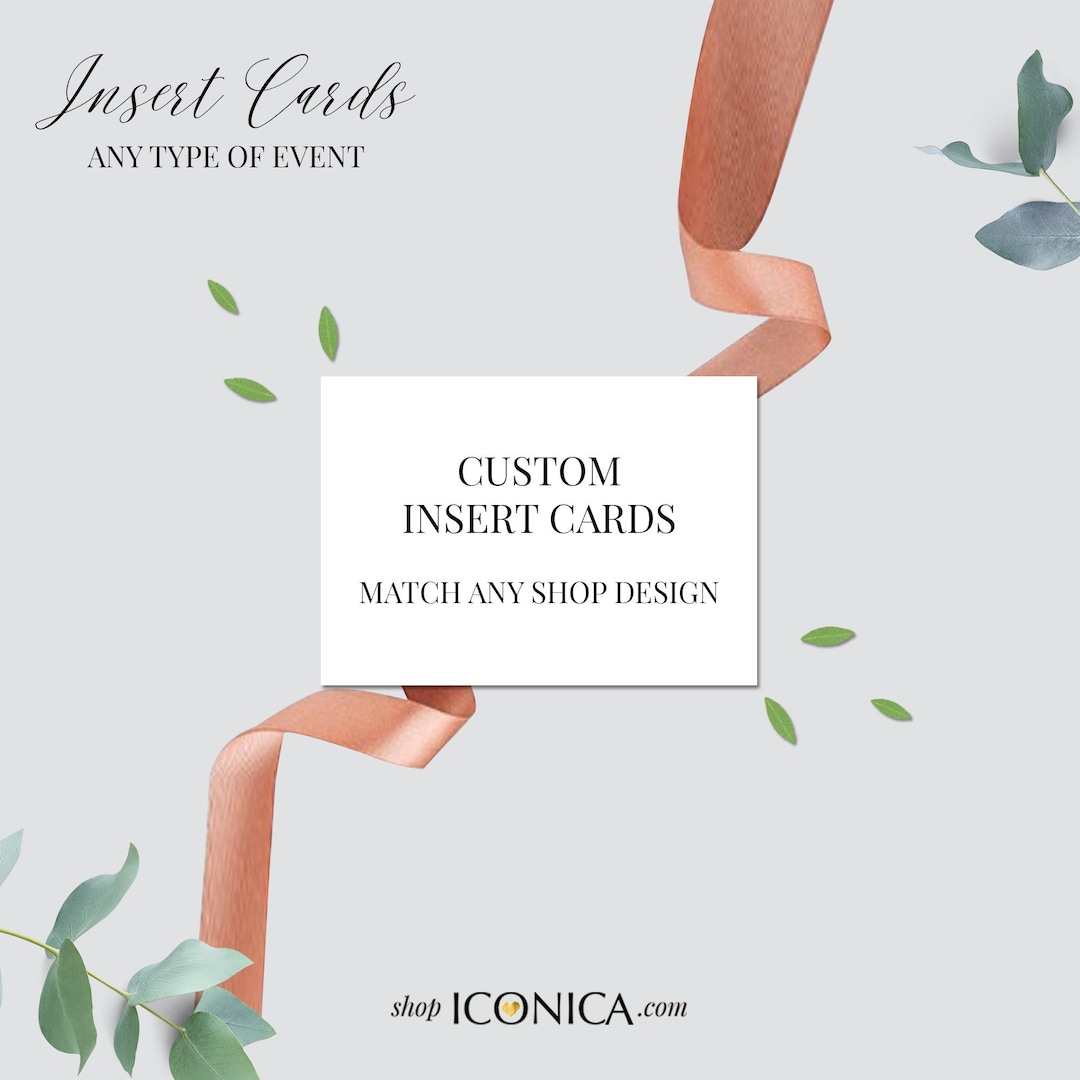 Insert Card 3.5x2.5 Printable File or Printed Cards, RSVP Card, Diaper ...