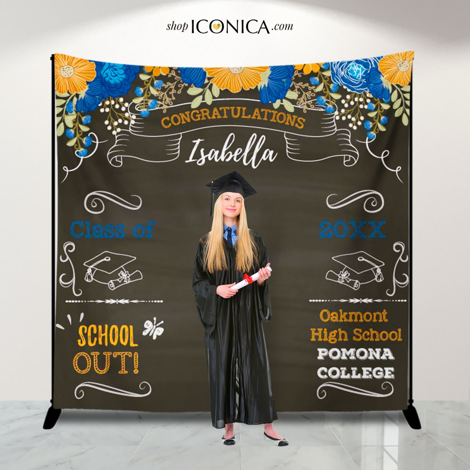 Graduation Party Photo Booth Backdrop Virtual Graduation - Etsy