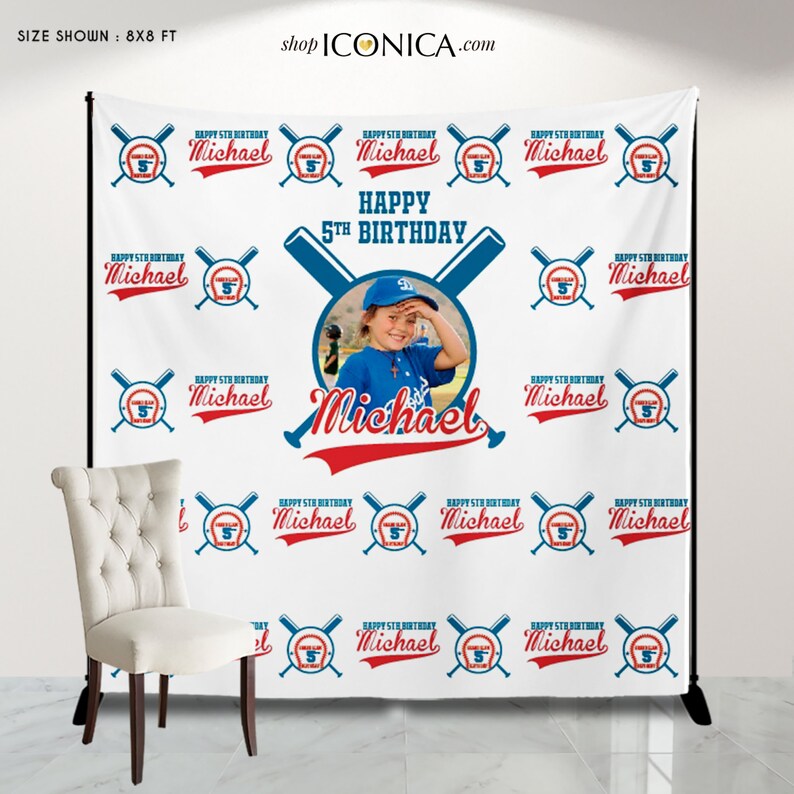 Baseball Backdrop All Star Backdrop Personalized 1st Birthday | Etsy