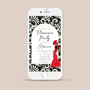 Personalized Flamenco Party Invitation, Fiesta Española (printed or ...
